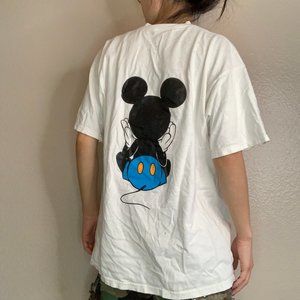Disney | Shirts | Vintage Mickey Mouse Double Sided Graphic Tshirt ...